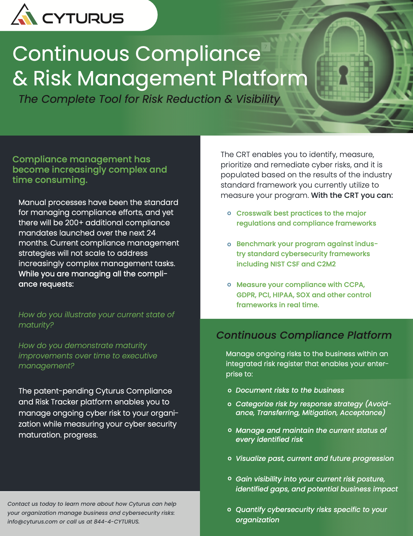 Continuous Compliance & Risk Management Platform