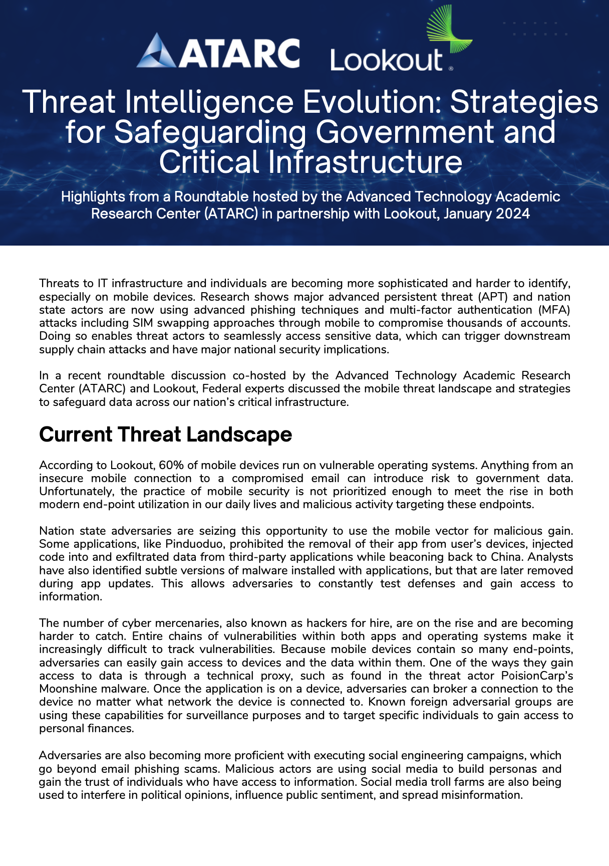 Threat Intelligence Evolution: Strategies for Safeguarding Government ...