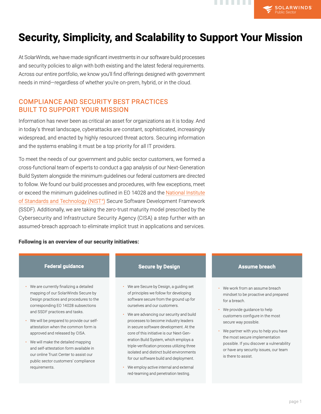 Security, Simplicity, and Scalability to Support Your Mission