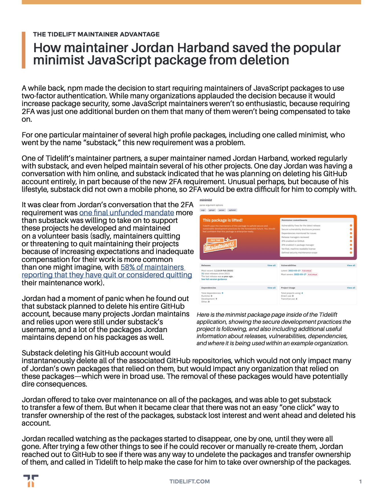 "The Tidelift maintainer advantage: How maintainer Jordan Harband saved ...