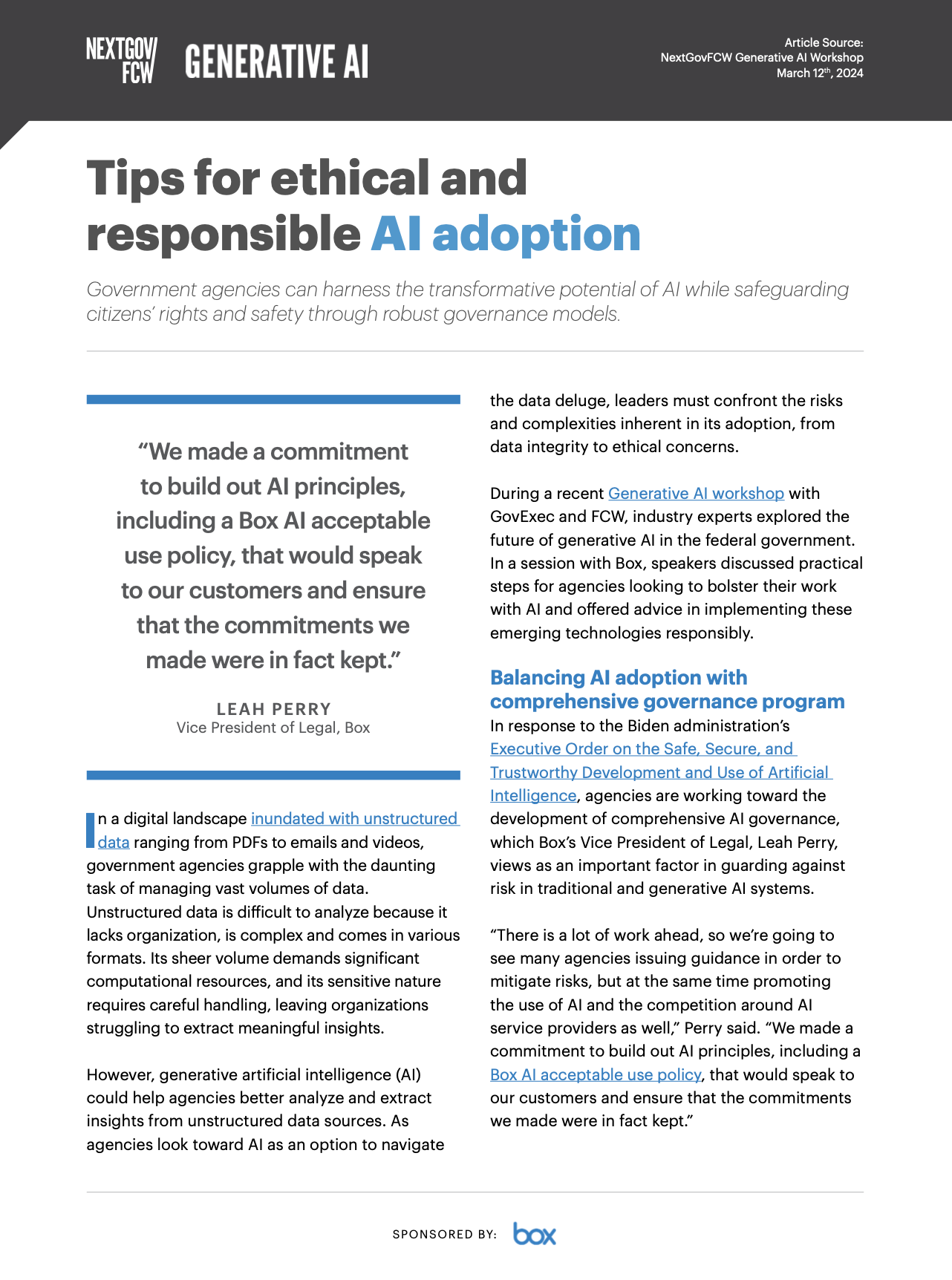 Tips for ethical and responsible AI adoption