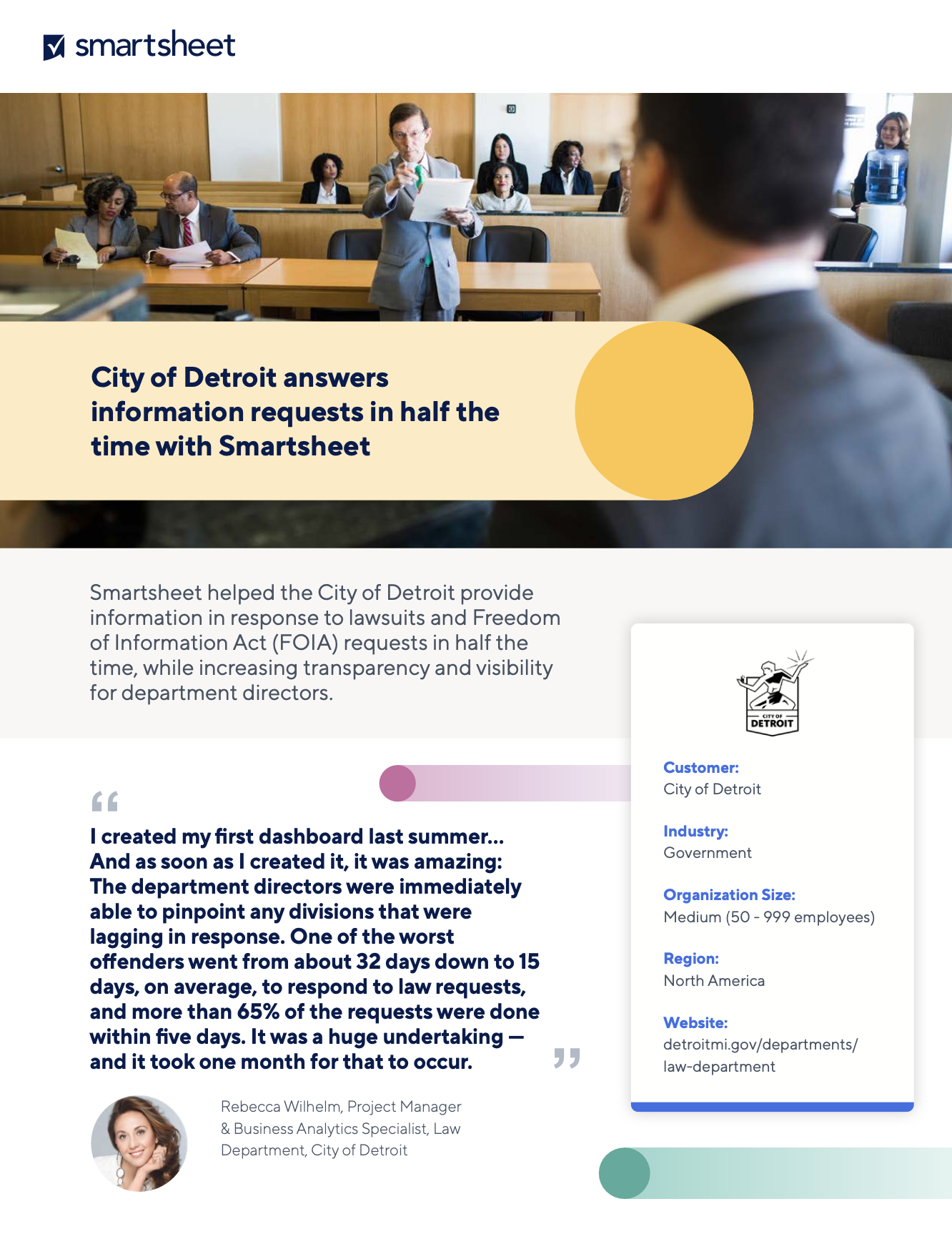 Smartsheet Case Study - City of Detroit