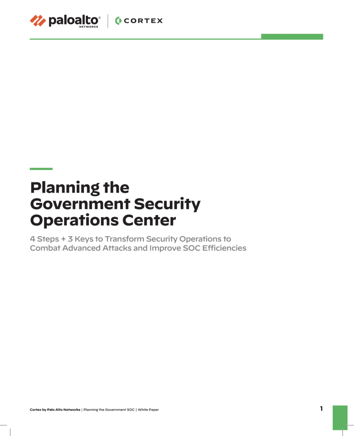 Planning the Government Security Operations Center