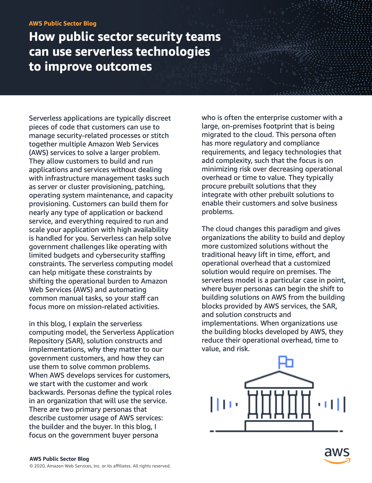 How public sector security teams can use serverless technologies to ...